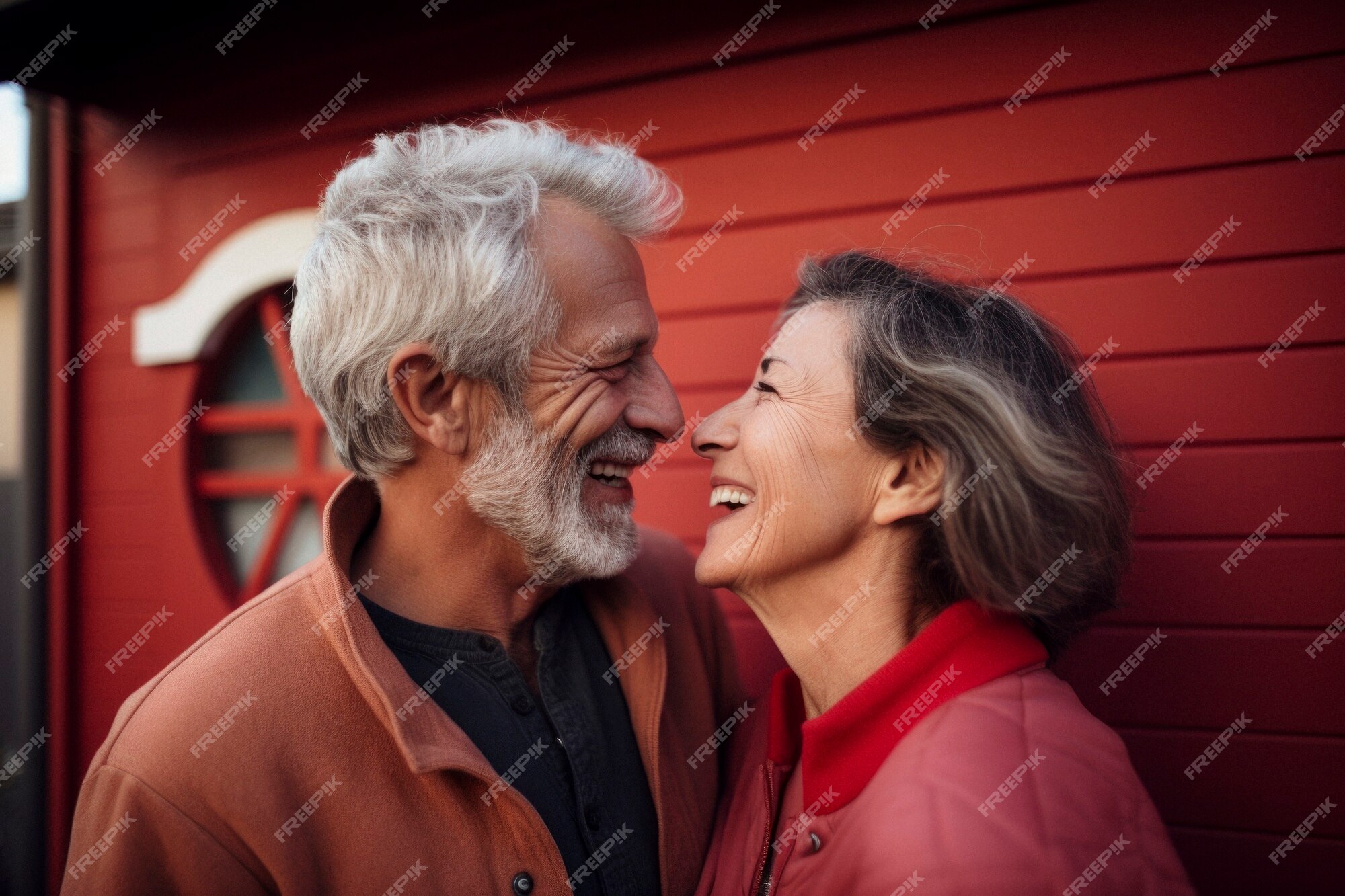 Free Photo Portrait Of Senior Couple In Love Showing Affection