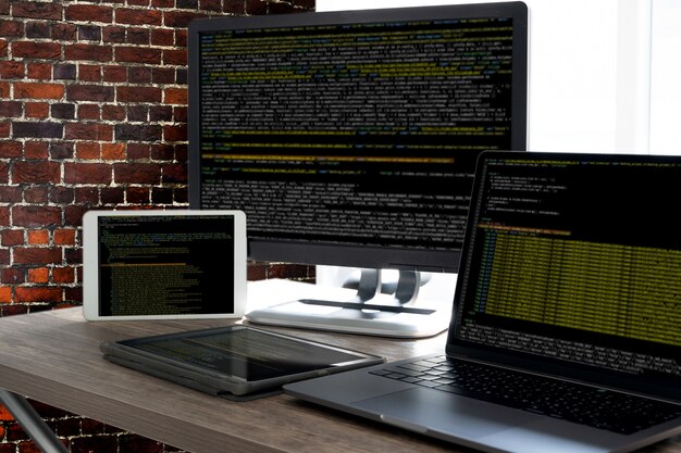 Premium Photo | Programming code abstract technology background developer programming and coding ...