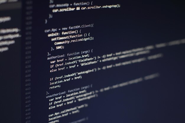 Premium Photo | Programming code on computer screen. software ...