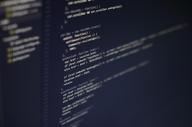 Premium Photo | Programming code on computer screen. software ...