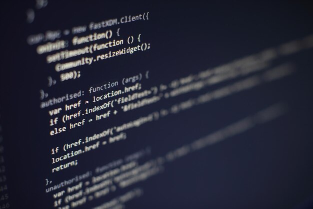 Premium Photo | Programming code on computer screen. software ...