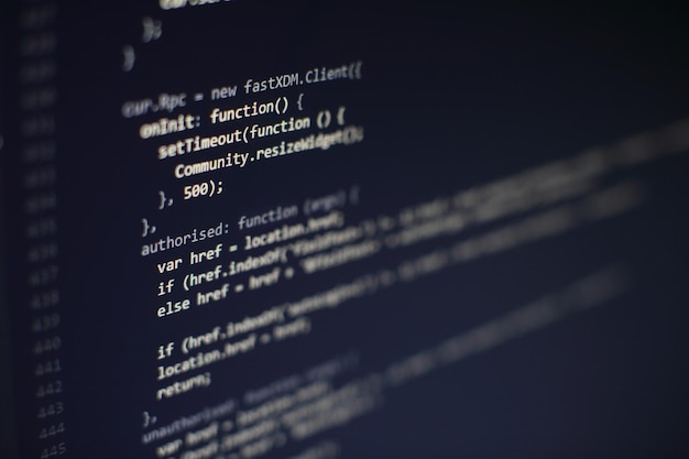 Premium Photo | Programming code on computer screen. software ...