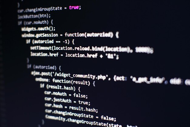 Premium Photo | Programming code on computer screen. software ...