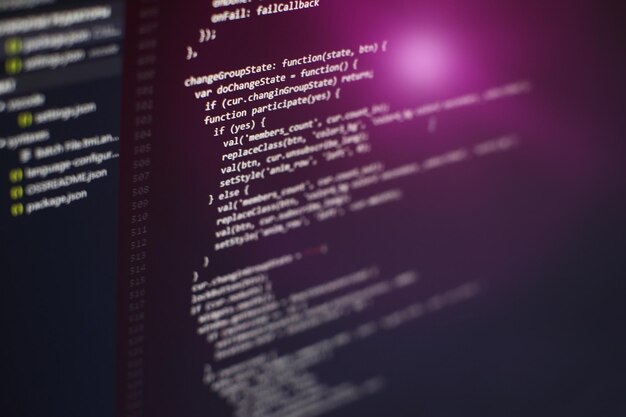 Premium Photo | Programming code on computer screen. software ...
