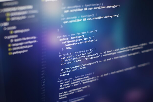 Premium Photo | Programming code on computer screen. software ...