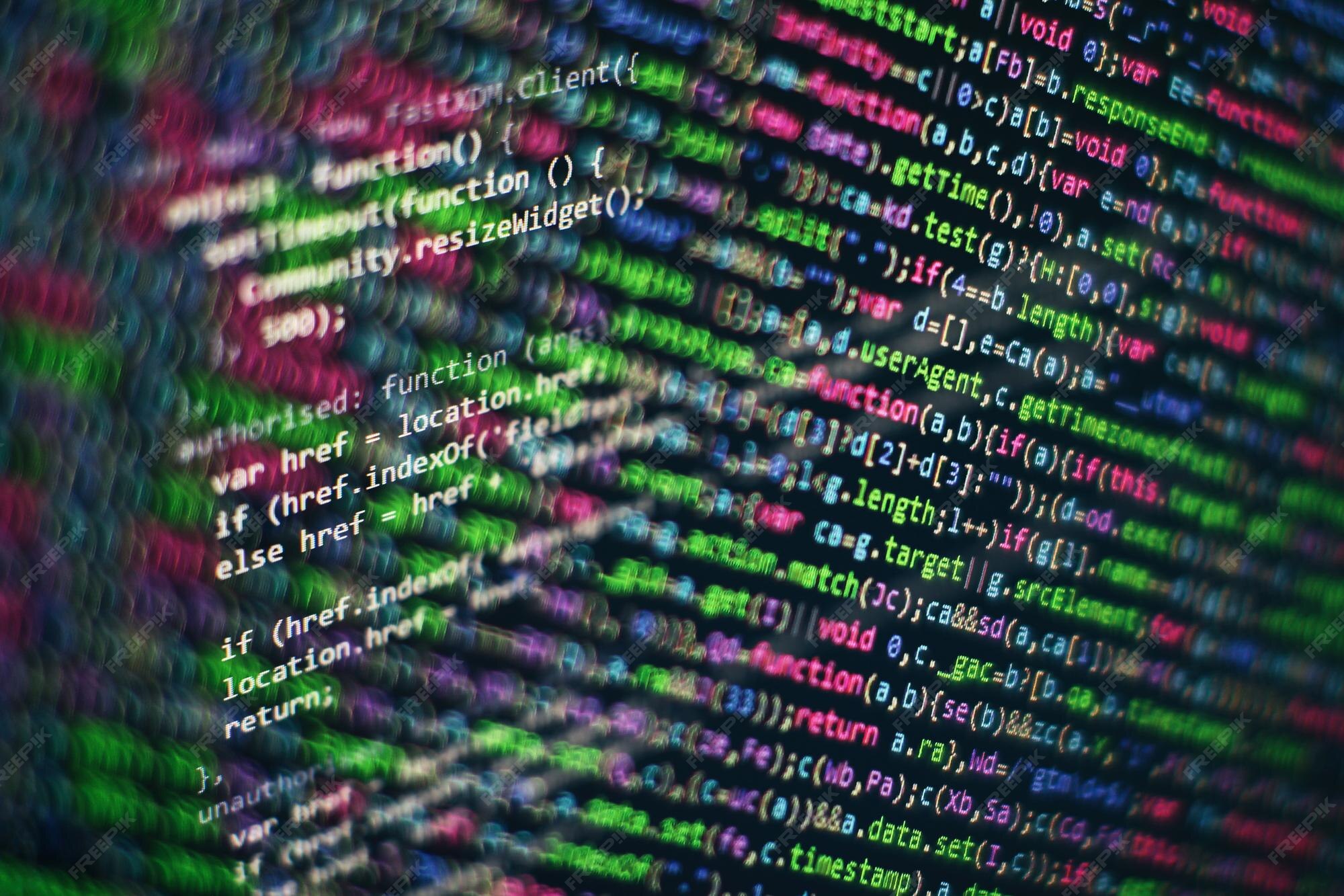 Premium Photo Programming Code Screen Of Software Developer Software Programming Work Time