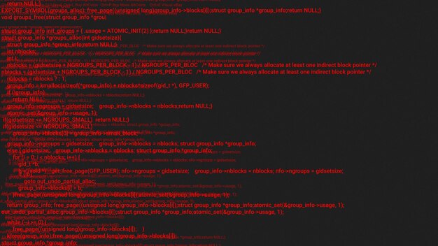 Premium Photo Red Screen Coding Hacker Concept Animation With Glitch