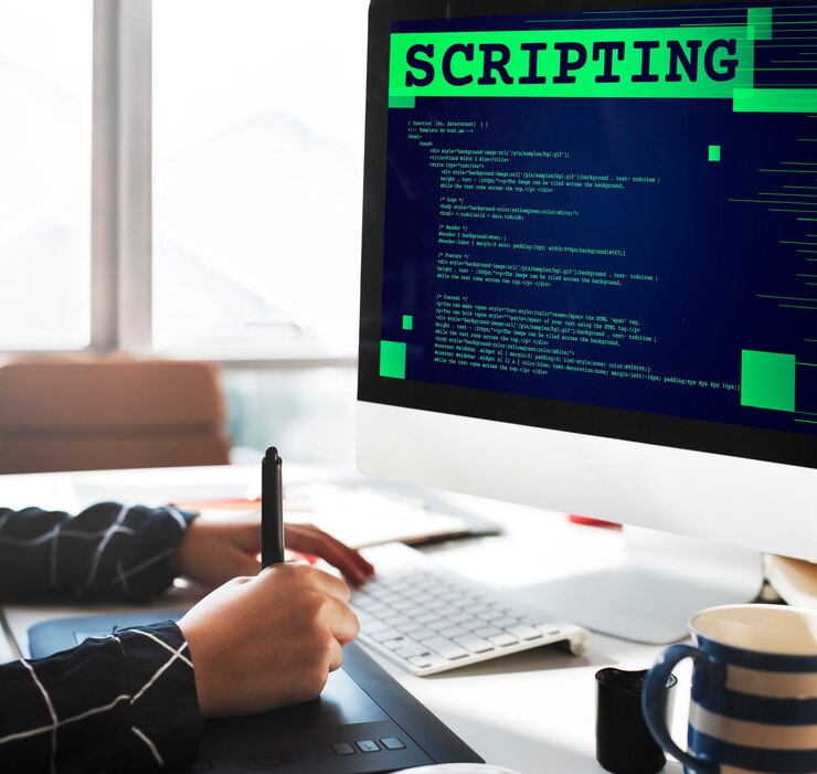 Free Photo | Scripting computer language code programming developer technology concept