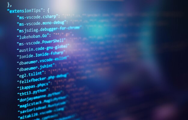 Premium Photo | Abstract programming code