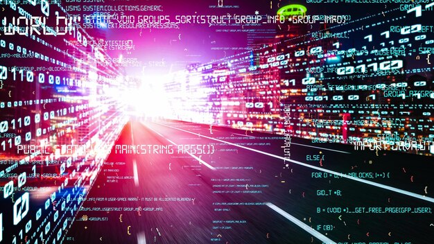 Premium Photo | Visionary programming and coding of future software