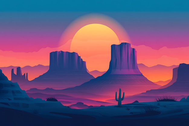 Southwest landscape digital art | AI-generated image Southwest landscape digital art | AI-generated image