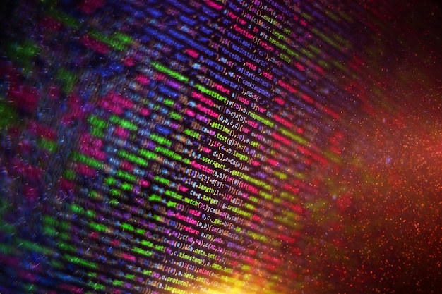 Premium Photo Closeup Developing Programming And Coding Technologies Developer Working On Web