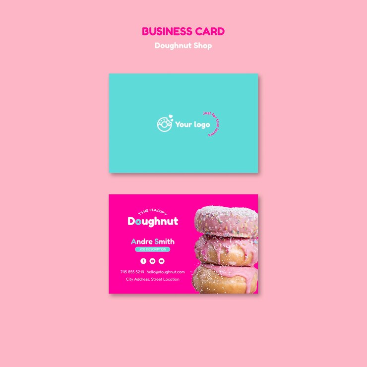 Free PSD | Flat design donut shop template Free PSD | Flat design donut shop template