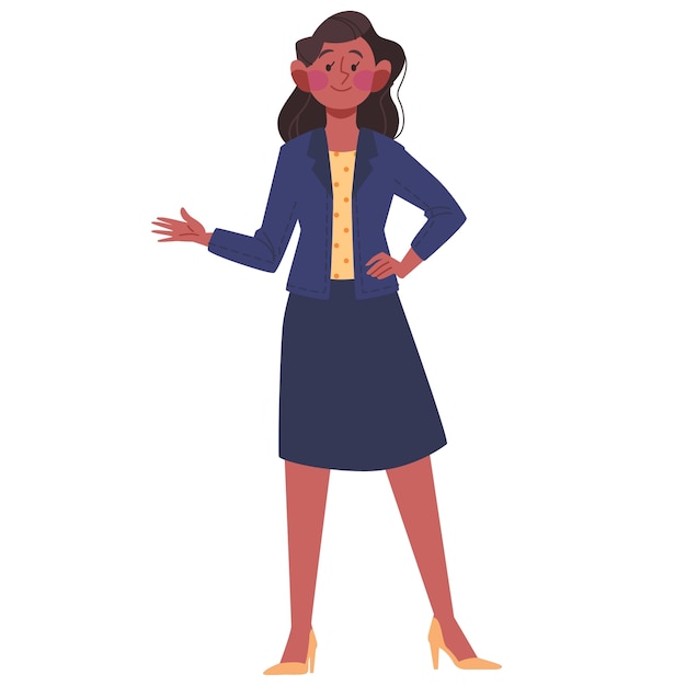 Free PSD | Flat design woman character isolated Free PSD | Flat design woman character isolated