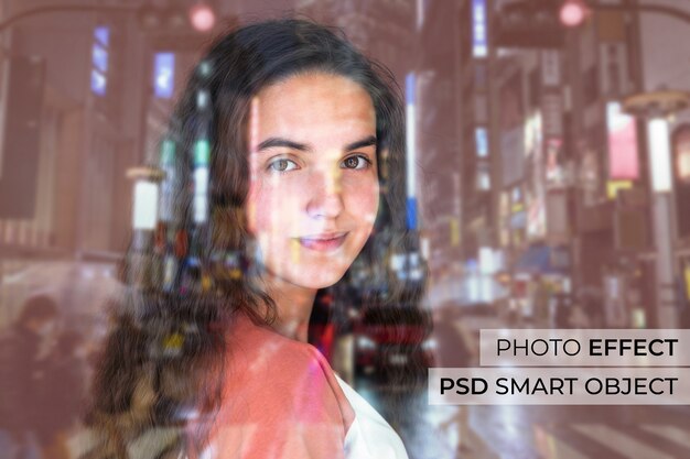 Free Psd Glass Reflection Photo Effect