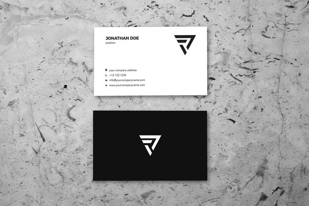 Premium Psd Business Card Mockup Over Light Grey