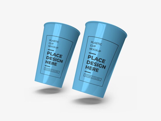 Premium Psd Plastic Cup Packaging Mockup