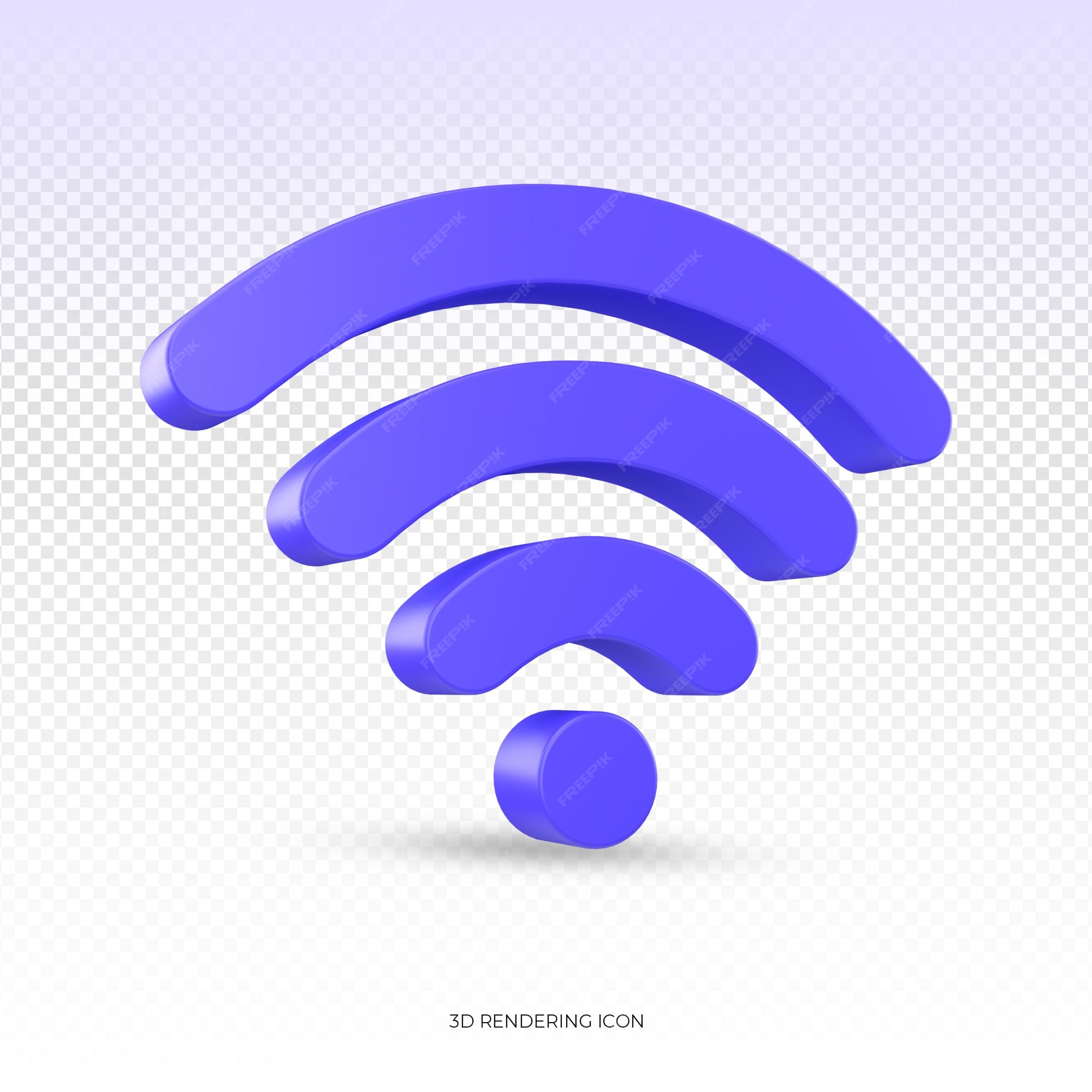 Premium PSD | Realistic 3d wifi icon Premium PSD | Realistic 3d wifi icon
