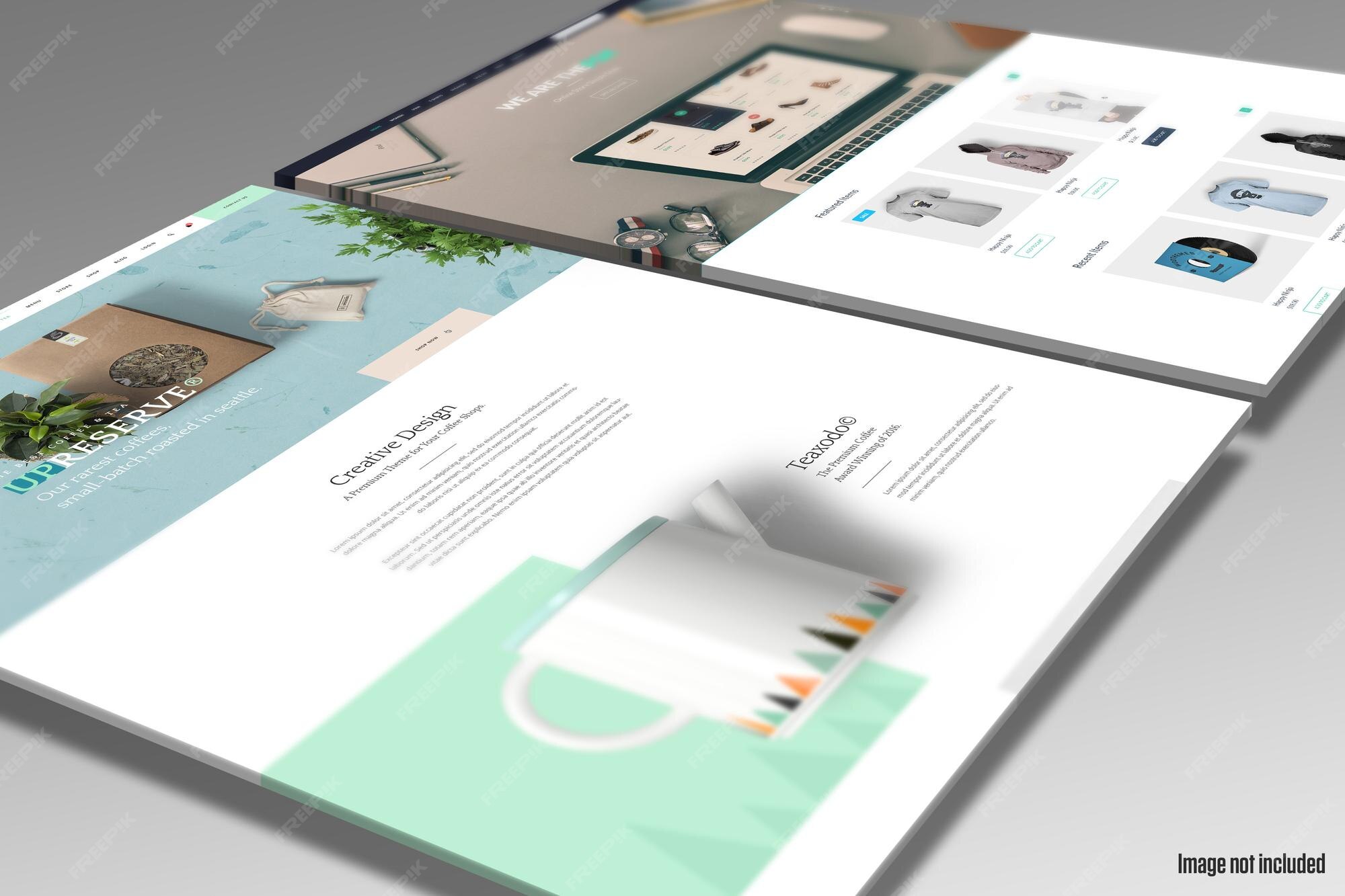 Premium PSD | Website display mockup Premium PSD | Website display mockup