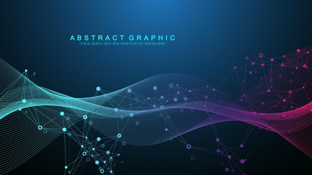Premium Vector | Abstract dynamic motion lines and dots background with colorful particles ...