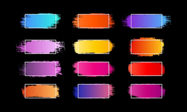 Premium Vector | Inked paint brush strokes set Premium Vector | Inked paint brush strokes set