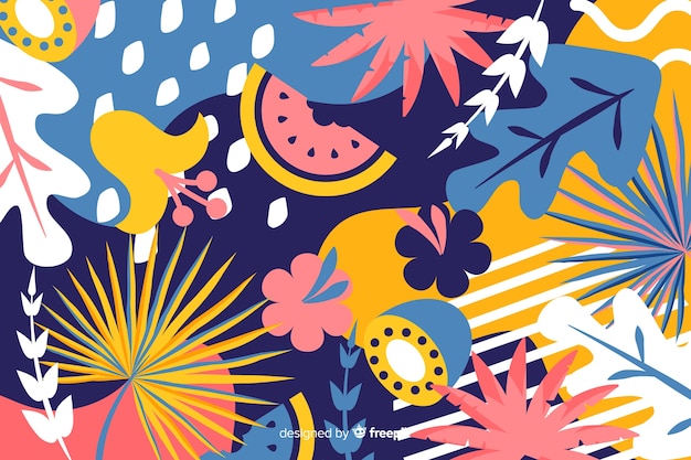 Free Vector | Abstract tropical background concept Free Vector | Abstract tropical background concept