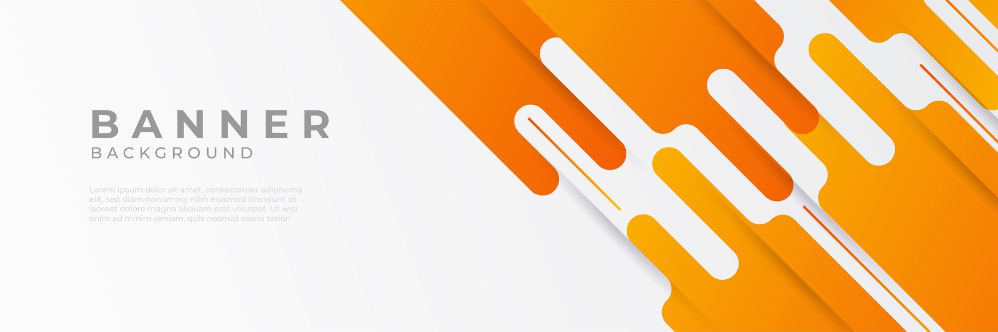 Premium Vector | Abstract modern orange horizontal web banner design ... Premium Vector | Abstract modern orange horizontal web banner design ...