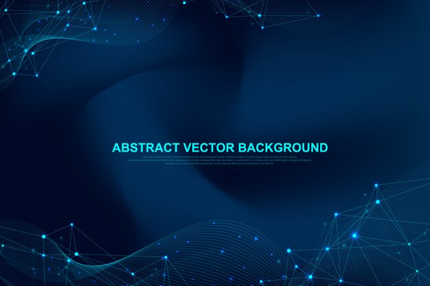 Premium Vector | Abstract plexus background with connected lines and dots. plexus geometric ...