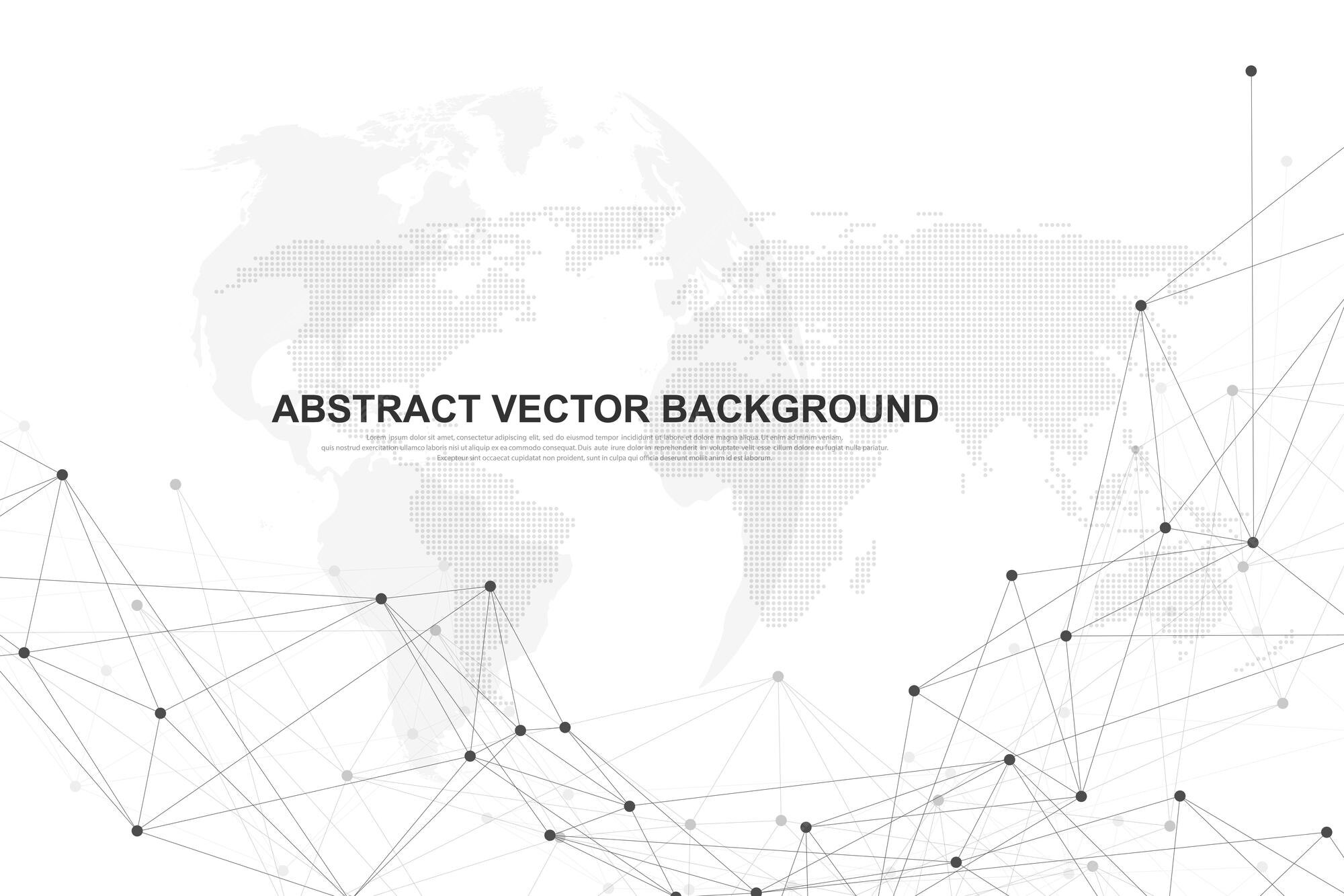 Premium Vector Abstract Polygonal Background With Connected Lines And Dots Minimalistic