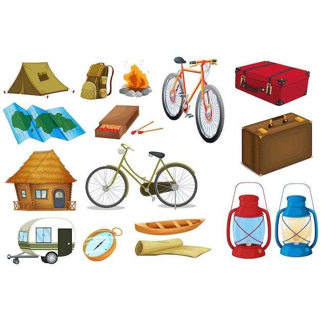Free Vector | Adventure elements collection Free Vector | Adventure elements collection