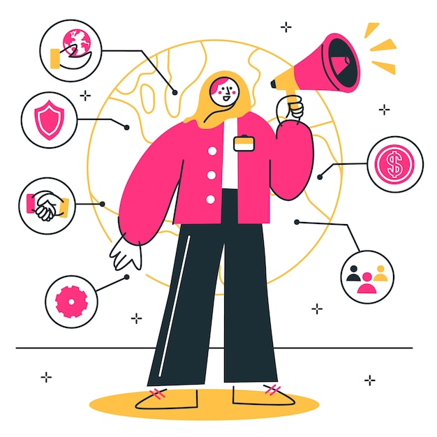 Free Vector Ambassador Concept Illustration