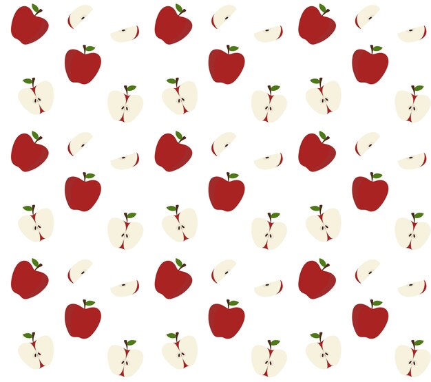Premium Vector | Apple pattern background Premium Vector | Apple pattern background