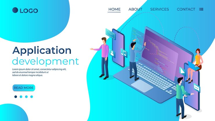 Premium Vector Application Developmentweb Development And Coding Of 5192