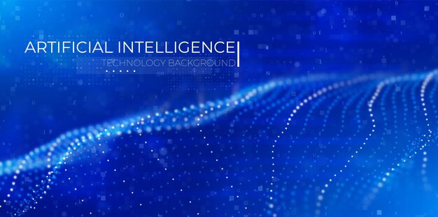 Premium Vector | Wave of blue particles abstract technology flow ...