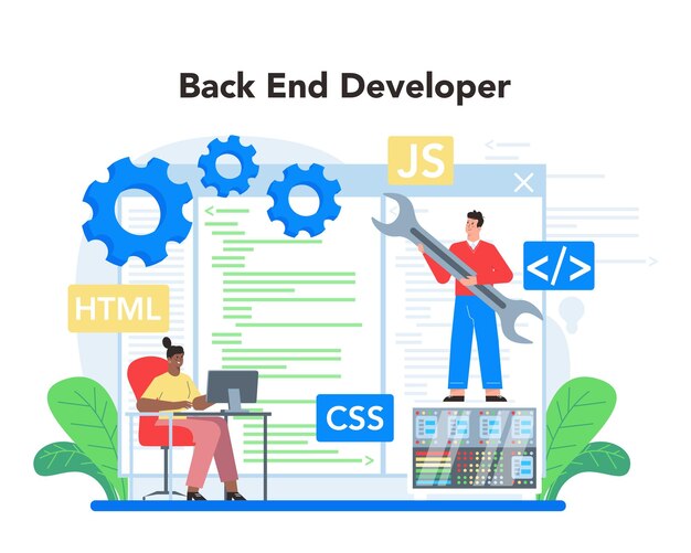 Full Stack Web Development Vectors & Illustrations for Free Download
