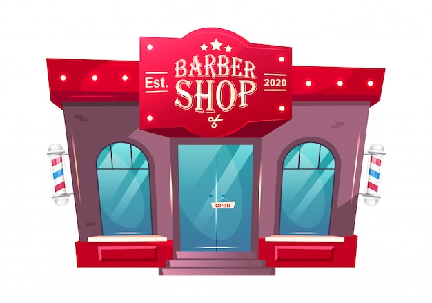 Premium Vector | Barber shop front Premium Vector | Barber shop front