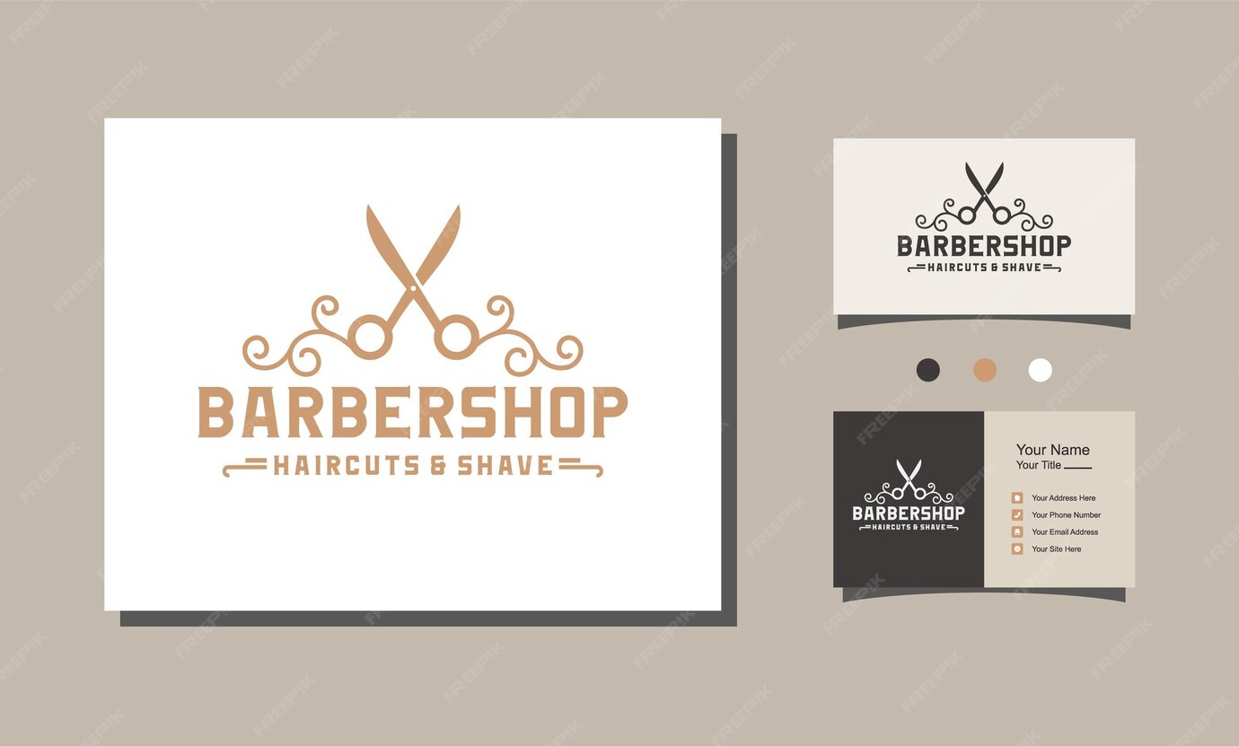 Premium Vector | Barbershop haircut minimalist logo design with elegant ... Premium Vector | Barbershop haircut minimalist logo design with elegant ...