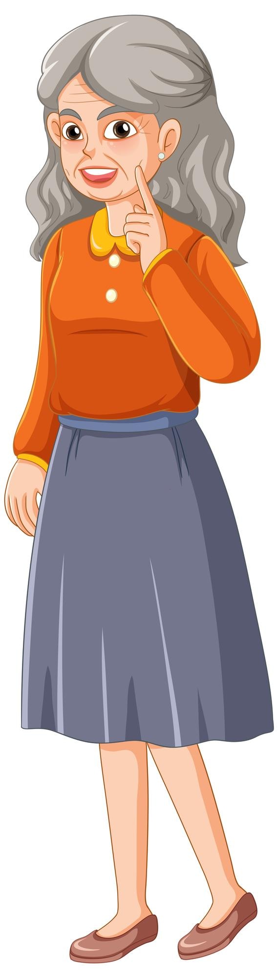 Free Vector | Beautiful senior woman character Free Vector | Beautiful senior woman character