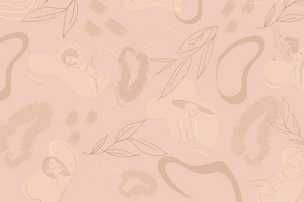 Free Vector | Beige botanical patterned background Free Vector | Beige botanical patterned background