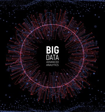 Premium Vector | Big data abstract vector visualization lines and dots array big data connection ...