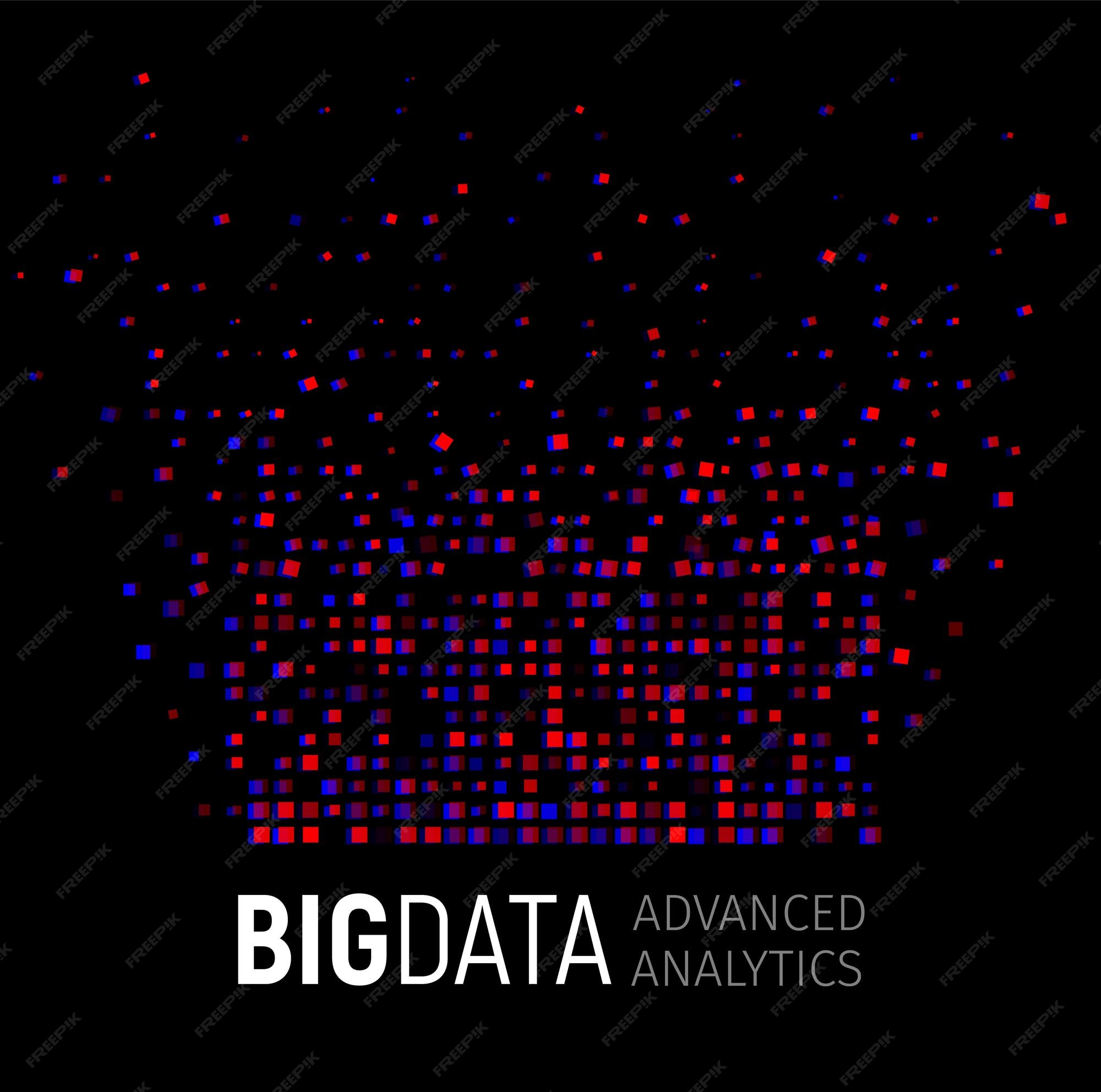 Premium Vector | Big data abstract vector visualization lines and dots array big data connection ...