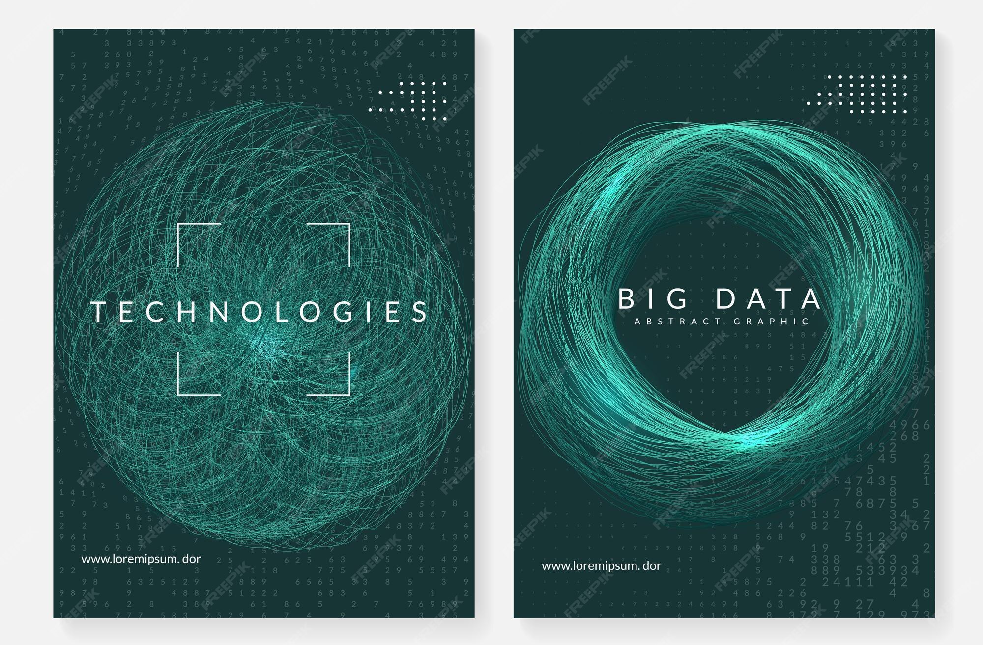 Premium Vector | Big data learning. digital technology abstract ...