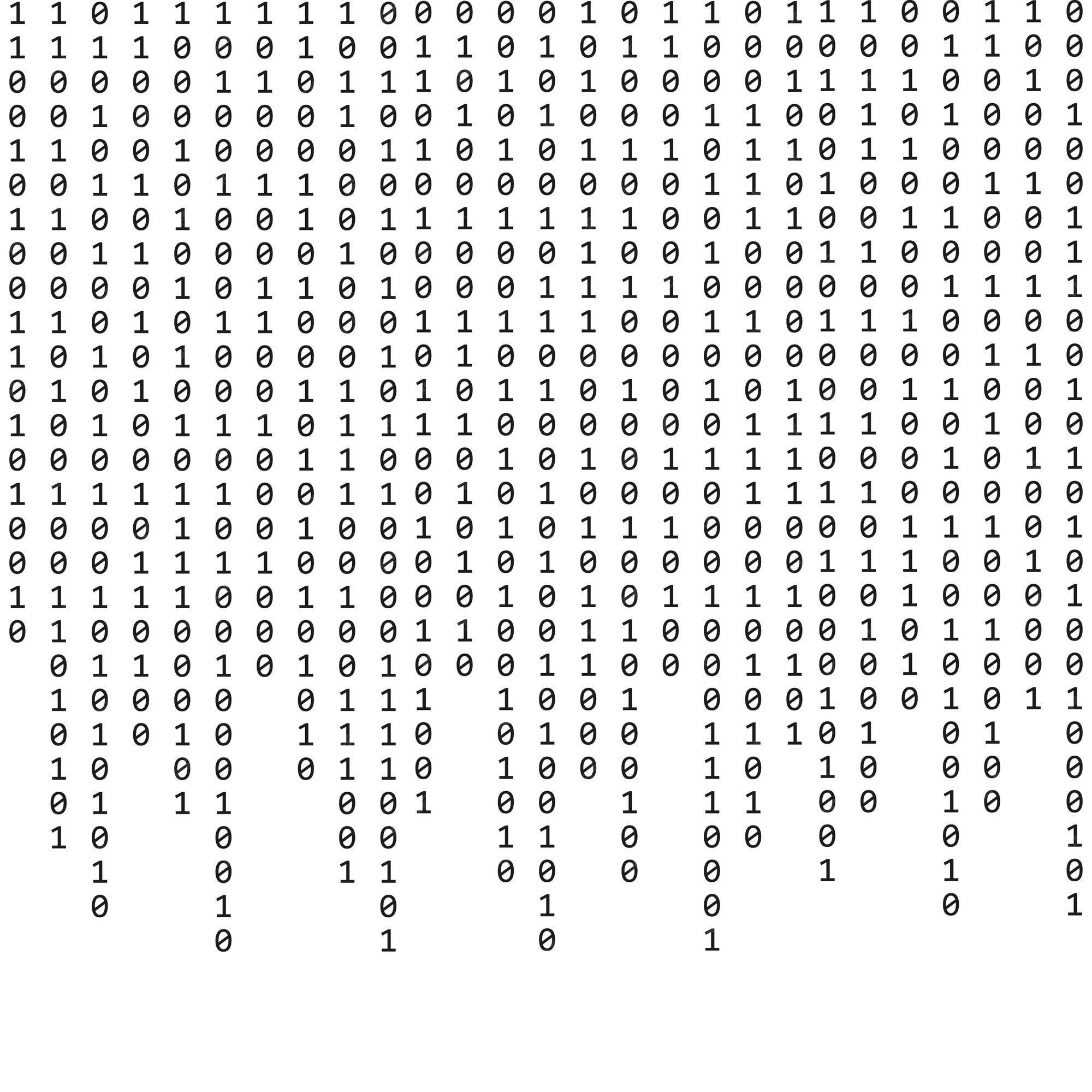 Premium Vector | Binary code zero one matrix white background abstract matrix background binary ...