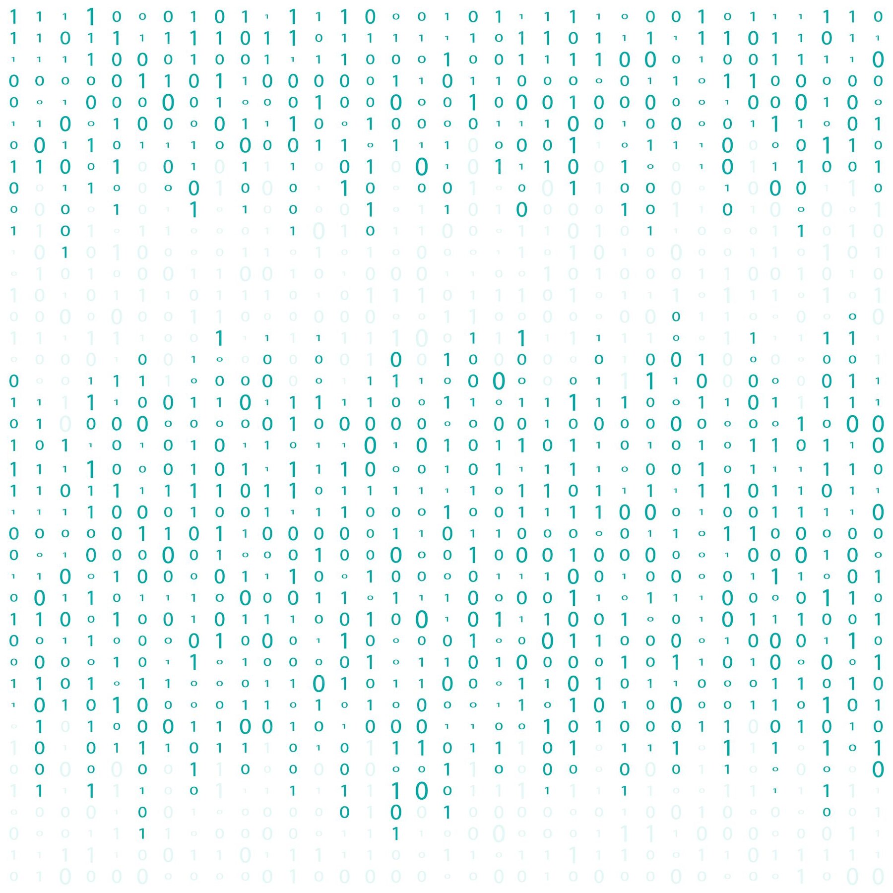 Premium Vector | Binary code zero one matrix white background abstract ...