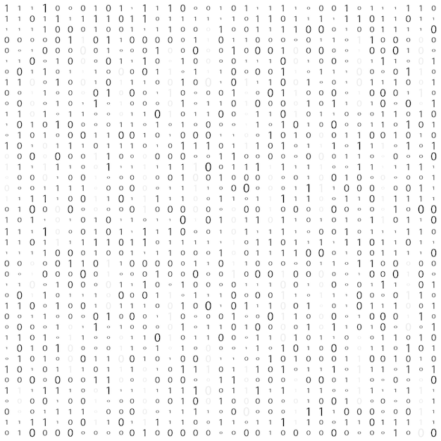 Premium Vector | Binary code zero one matrix white background abstract matrix background binary ...