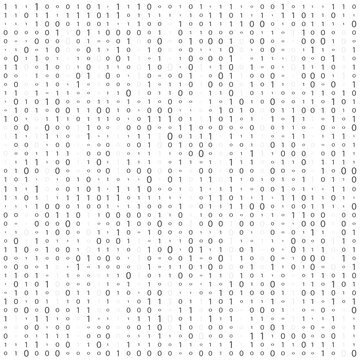 Premium Vector | Binary code zero one matrix white background abstract ...