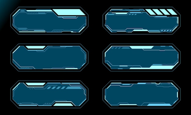Premium Vector | Abstract frame set technology future interface hud Premium Vector | Abstract frame set technology future interface hud