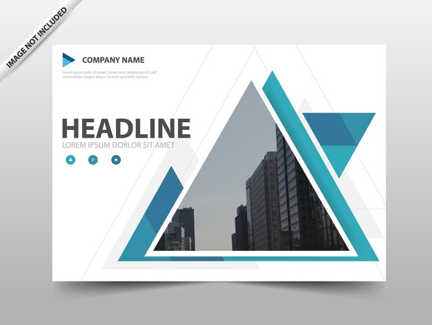 Premium Vector Blue Triangle Vector Annual Report Leaflet Brochure
