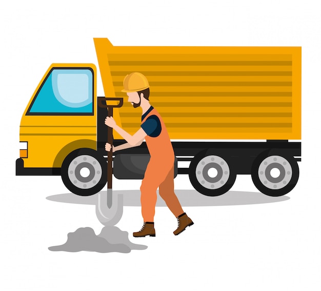 Premium Vector | Builder constructor worker icon Premium Vector | Builder constructor worker icon