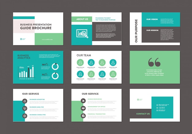Premium Vector | Business presentation brochure guide template Premium Vector | Business presentation brochure guide template
